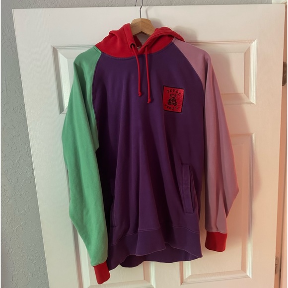 Teddy Fresh | Shirts | Large Teddy Fresh Colorblock Hoodie | Poshmark